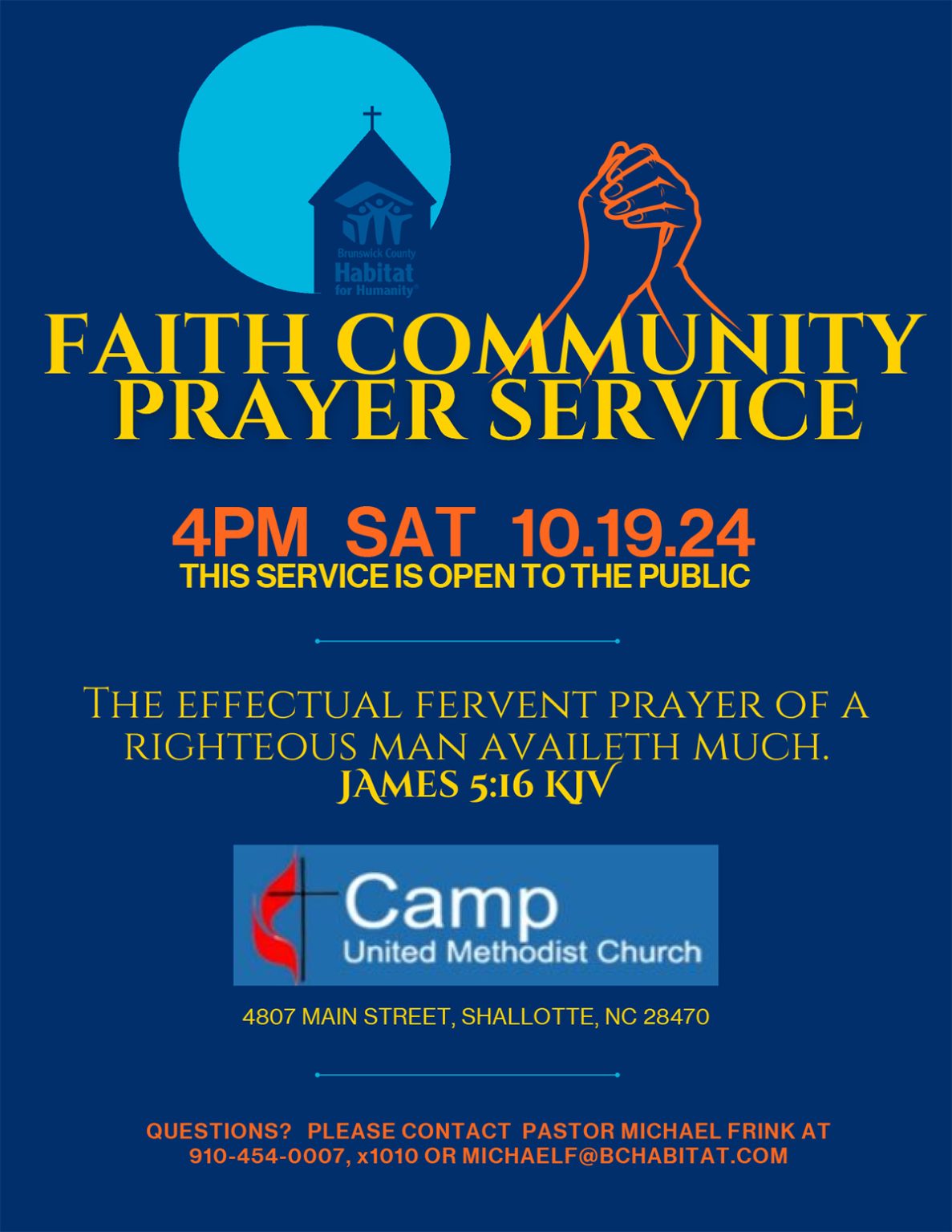 Faith Community Prayer Service | Brunswick County Habitat for Humanity